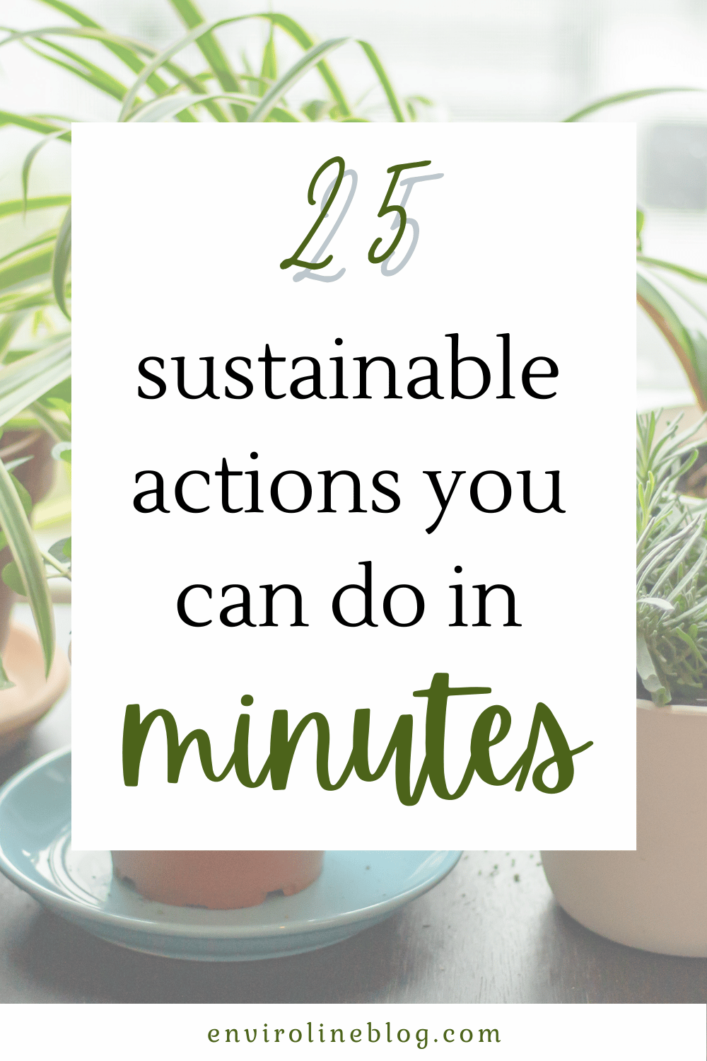 25 sustainable actions you can do in minutes - Enviroline Blog